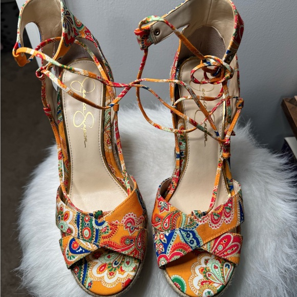 Jessica Simpson | Shoes | Jessica Simpson Colorful Paisley Laceup ...